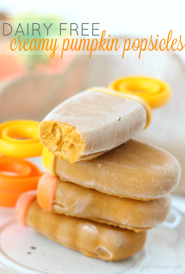 3-Ingredient Creamy Pumpkin Popsicles | No Dairy - Raising Whasians