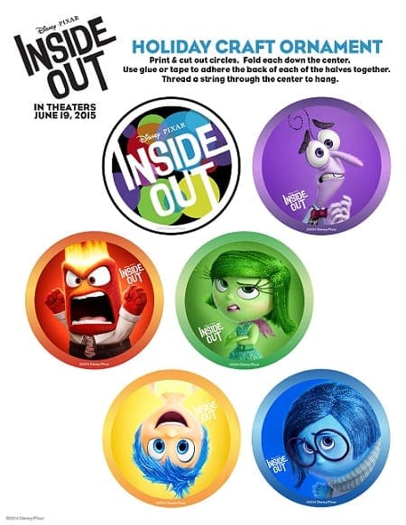 Free Disney Pixar Inside Out Holiday Printables