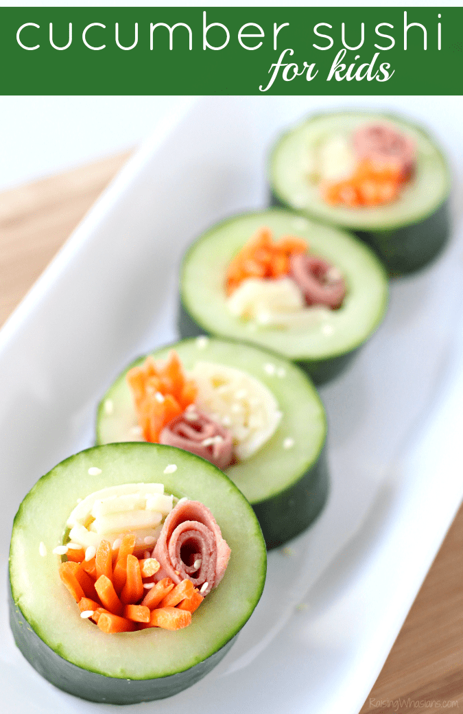 Easy Cucumber Sushi for Kids - Raising Whasians