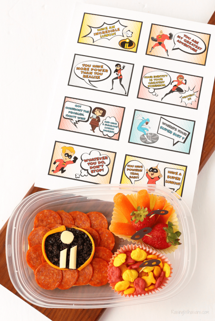 FREE Incredibles 2 Lunch Notes Printable + Bento Box Ideas - Raising ...