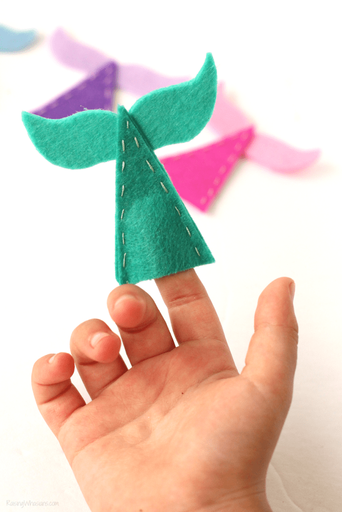DIY Mermaid Tail Finger Puppets - Raising Whasians